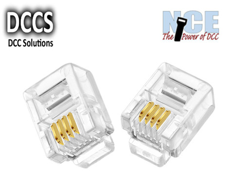 NCE Throttle Coil Cable Plugs (4 Pack) | DCC Solutions