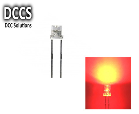 LEDs 3mm Flat Top Red (6 Pack) - 50% OFF | DCC Solutions