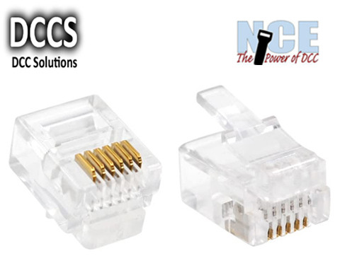 NCE/Digitrax Throttle Cable Plugs (4 Pack) | DCC Solutions