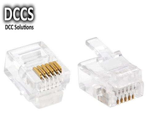 NCE/Digitrax Throttle Cable Plugs (4 Pack) | DCC Solutions