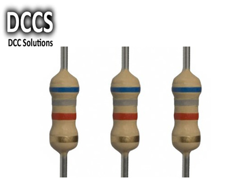 Standard Series Resistors 6.8k Ohm For LEDs (10 Pack) | DCC Solutions