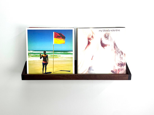 Double floating record shelf - Double record display shelf - Vinyl ...