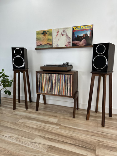 Customizable Record Cube Stand / Record Console / End Table | Hifiwoodworks