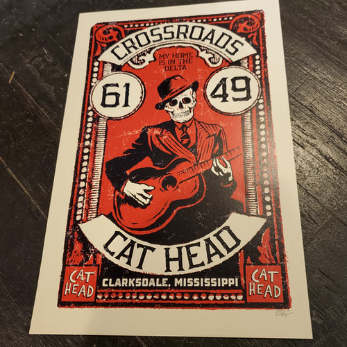 NEW Cat Head Crossroads Skull print w/tube | cathead
