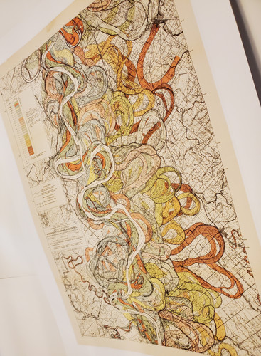 NEW Retro Mississippi river map print poster w/tube | cathead