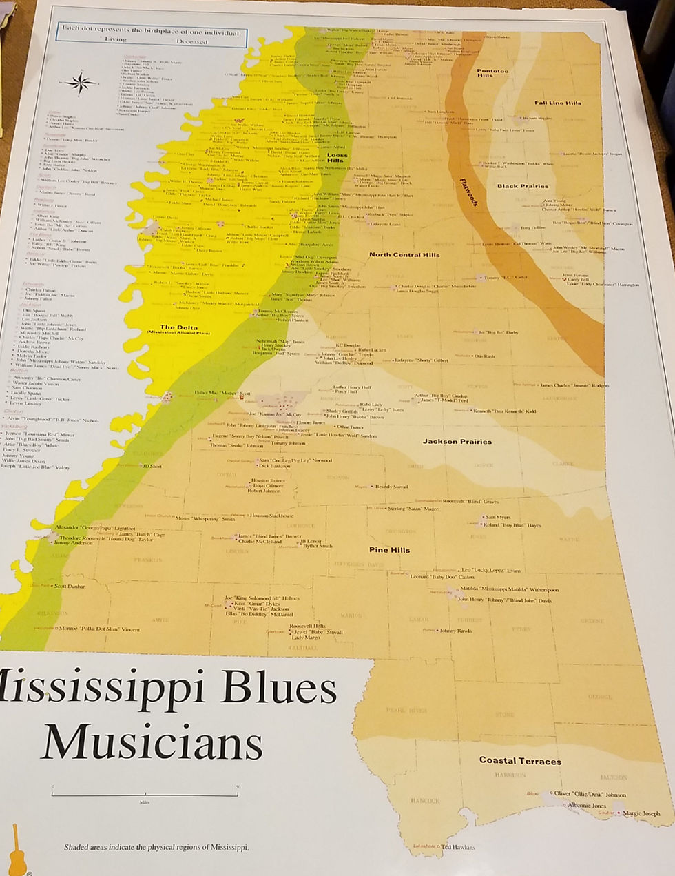MS blues musician birthplace poster | cathead