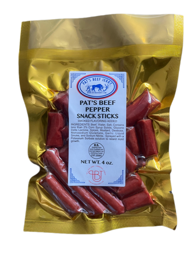 Beef Snack Sticks 4oz | Pat's Beef Jerky