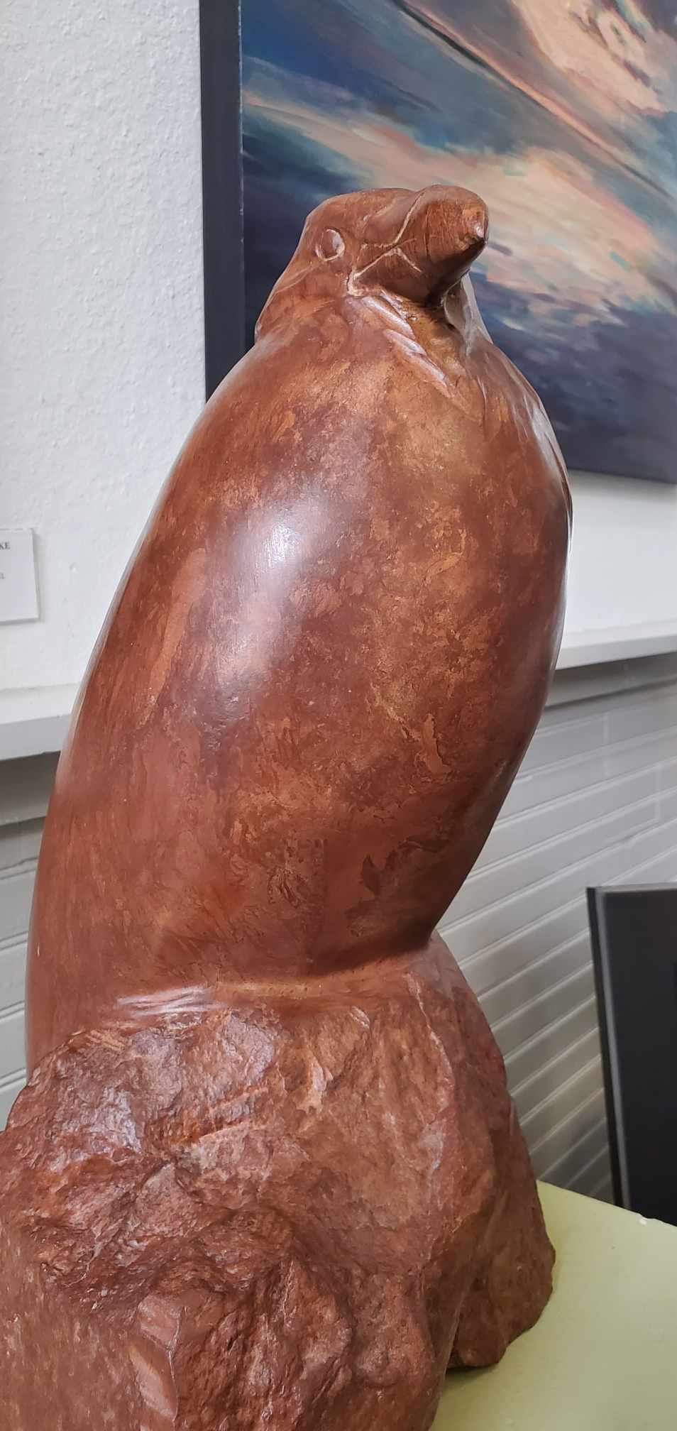 Oracle, Red Siltstone Raven Sculpture by Richard Burke | Angi D Wildt ...