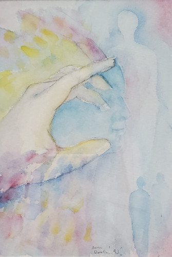 Hand - Watercolor Painting by Ann Rothan | Angi D Wildt Gallery