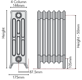 Langdon Cast Iron Radiator | Clyde Radiators
