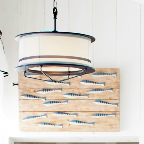 LARGE SCHOOL OF FISH BOX WALL ART | The Coastal Lifestyle Company