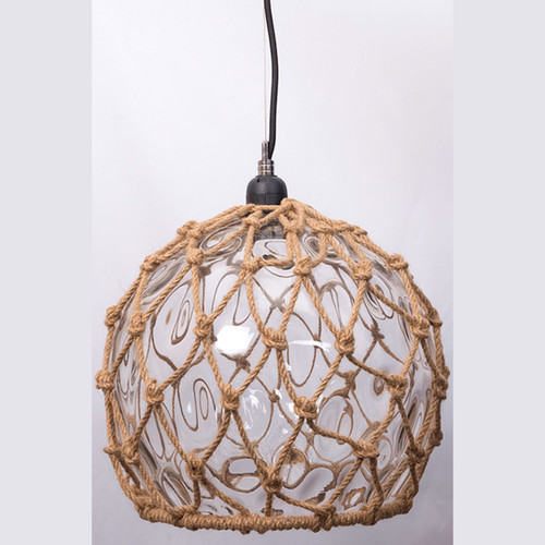 CLEAR GLASS FISHING FLOAT PENDANT LIGHT | Coastal Lifestyle Co