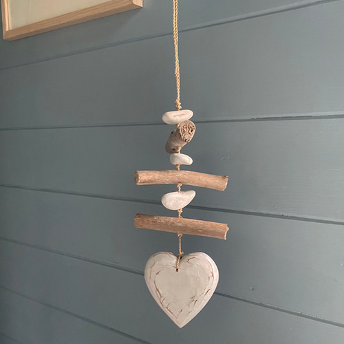 DRIFTWOOD SOLID HEART HANGER | The Coastal Lifestyle Company