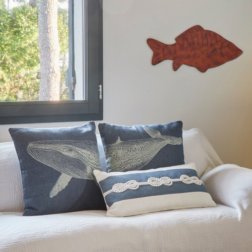 SET OF 2 BLUE WHALE CUSHIONS | The Coastal Lifestyle Company
