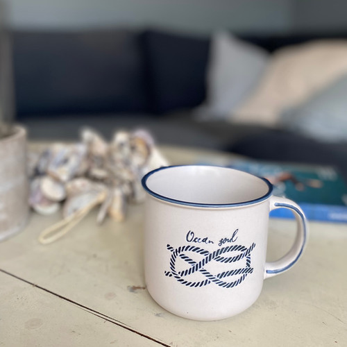 CERAMIC 'SAILOR'S KNOT' MUG | The Coastal Lifestyle Company