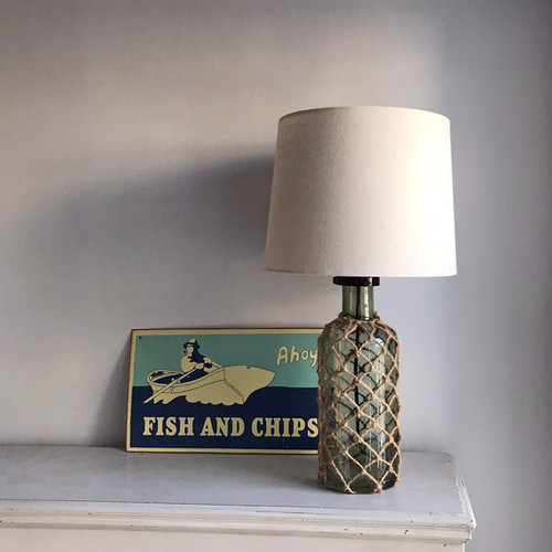 GLASS BOTTLE FISHING NET LAMP | Coastal Lifestyle Co
