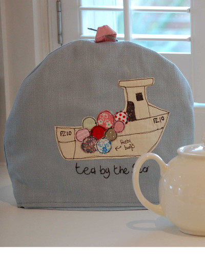 TEA BY THE SEA BOAT SMALL TEA COSY BY POPPY TREFFRY | The Coastal ...