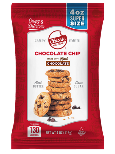 Chocolate Chip Crispy Mini Cookies - 4oz Bags