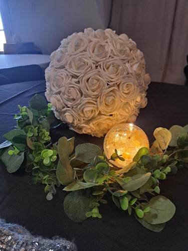 12 Large white rose balls | Knotting Hill