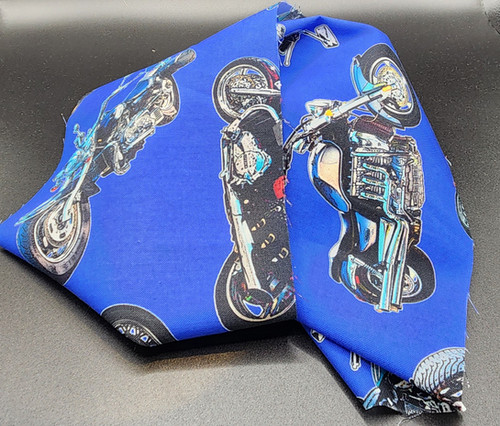 Robert Kaufman Royal Blue Motorcycle | Jan's Log Cabin