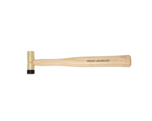Grace USA 4 oz Brass Hammer w/ Delrin Tip | Graceusatools