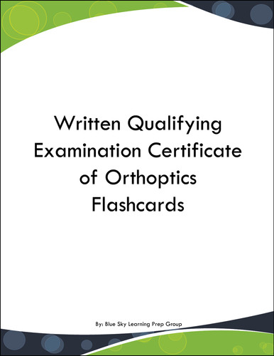 Written Qualifying Examination Certificate of Orthoptics Flashcards ...