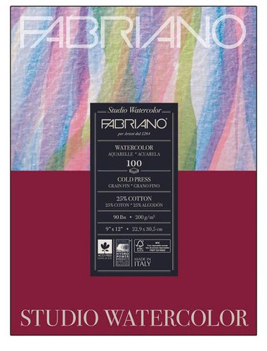Fabriano® Studio Watercolor Paper - 9 in. x 12 in. | Carolina Singapore