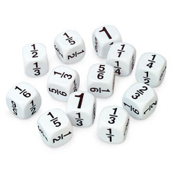 Math Fraction Dice Set, Set of 12 | Carolina Singapore