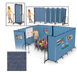 Screenflex® FREEstanding™ Portable Partition - 7 Panels - 6 ft. H ...
