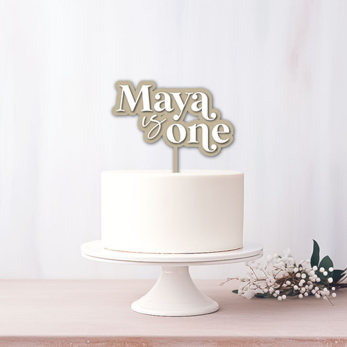 Funky Custom Text Layered - Cake Topper | POSH TOPPERS