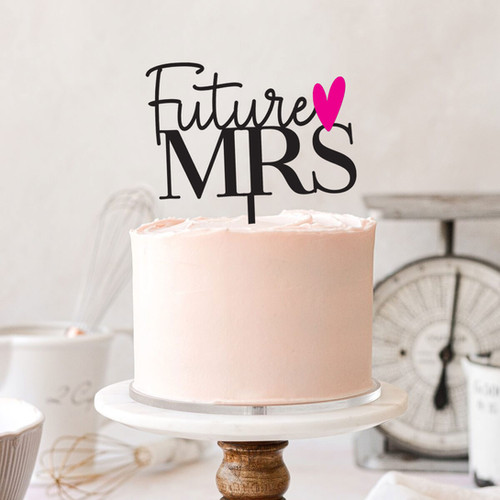 Future Mrs with heart - Cake Topper | POSH TOPPERS
