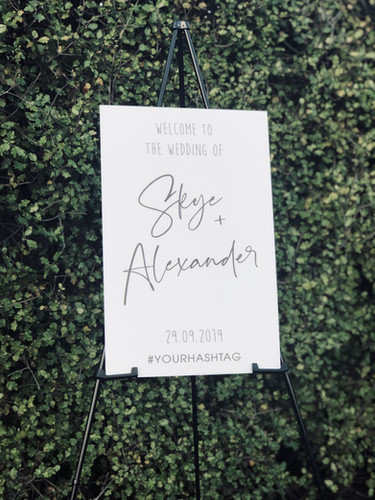 Acrylic Welcome Board - Any Event | Posh Toppers