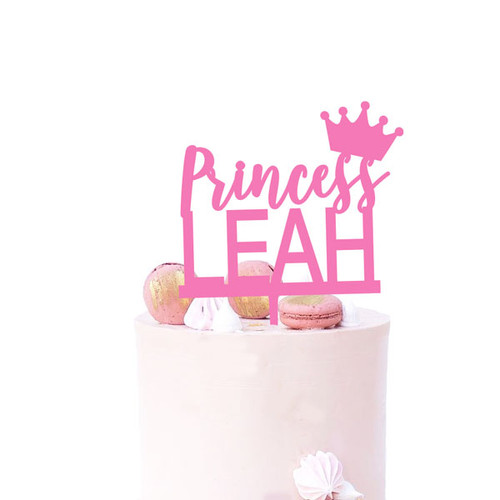Princess Name with Crown - Birthday Cake Topper | POSH TOPPERS