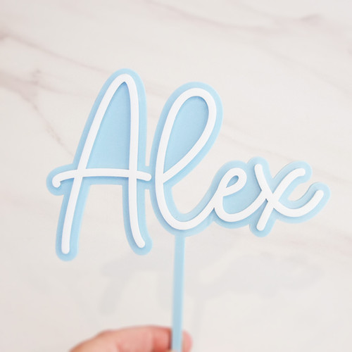 Acrylic Layered Name - Cake Topper | POSH TOPPERS