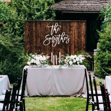The Family Name - Wedding Sign | Event Backdrop Signs
