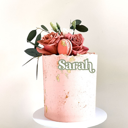 Double Layer Cake Name - Cake Plaque | POSH TOPPERS