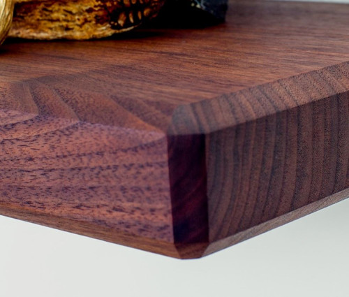 Walnut Floating Shelf | Chamfered Edge | Oakford Home