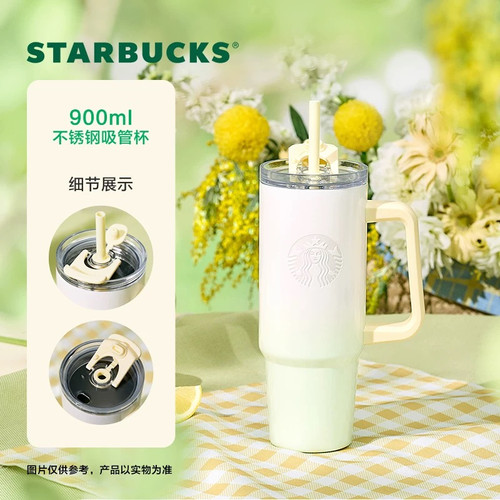 Ombre Green SS Double Drinking Way Cup with Handle China Spring Sky ...