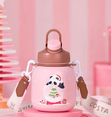 Costa Coffee x Pandaroll 52 Toys Pink Panda Stainless Steel Bucket ...