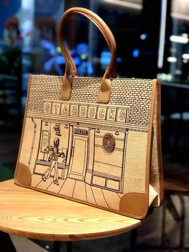 Starbucks Shop Brown Shoulder Bag | Pandaroo Unique