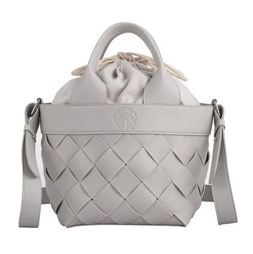 White Woven Style Drawstring Bag | Pandaroo Unique