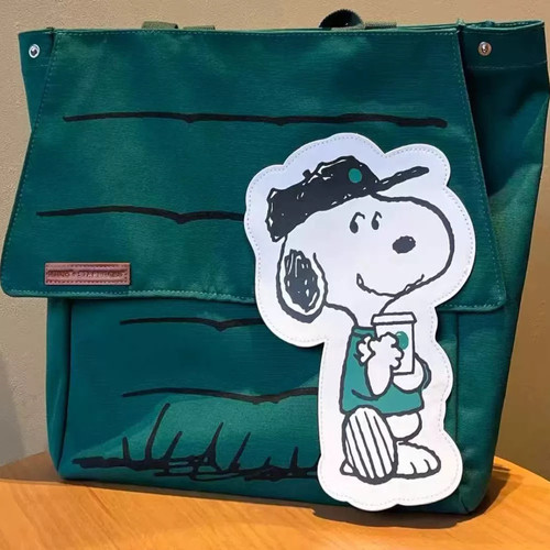 Dark Green Snoopy Bag Peanuts Snoopy x Starbucks Asia 2025 | Pandaroo ...