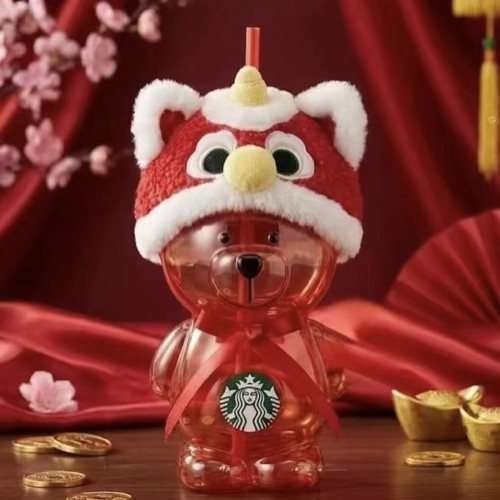 Lion Dance Hat Bearista Glass Cup Thailand Year of The Horse 2026 ...
