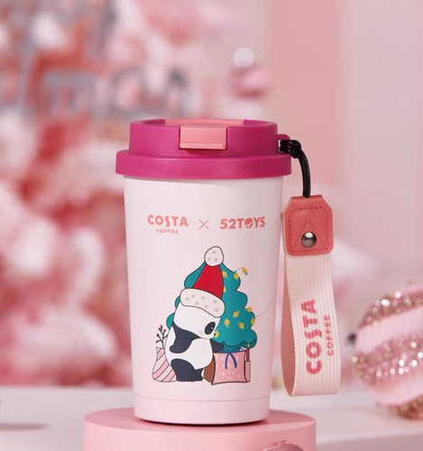 Costa Coffee x Pandaroll 52 Toys Pink Panda Stainless Steel Cup ...