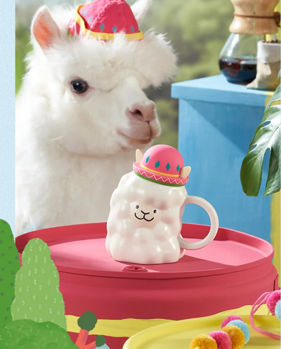 Alpaca Head Ceramic Mug with Lid Alpaca Paradise China Summer 2024 ...