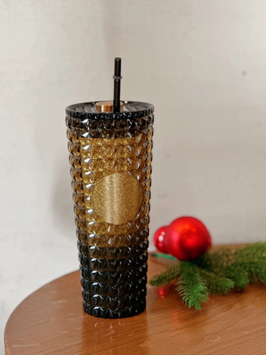 China Coffee Treasure Black Gold Glitter Diamond Cup | Pandaroo Unique