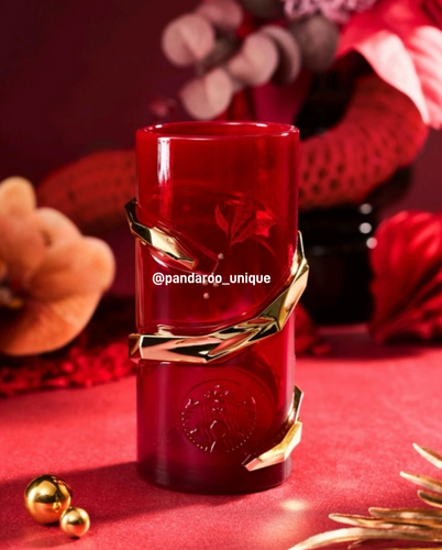 Red Glass Cup with Golden Snake China Year of The Snake 2025 | Pandaroo ...
