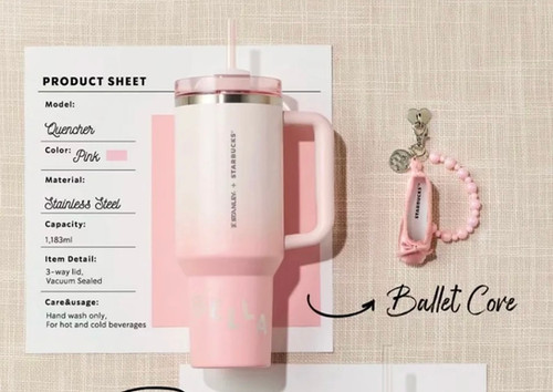 Korea Summer Pink Ombre / Gradient Stanley Quencher Tumbler 40oz ...