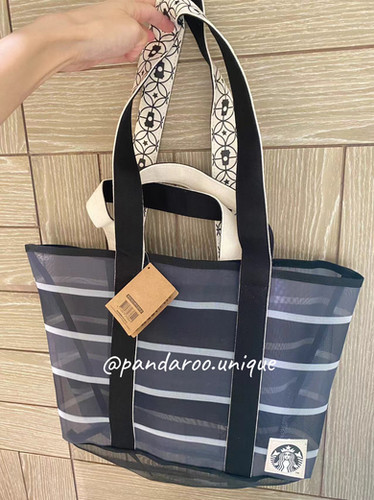 Taiwan Black Striped Mash Bag | Pandaroo Unique