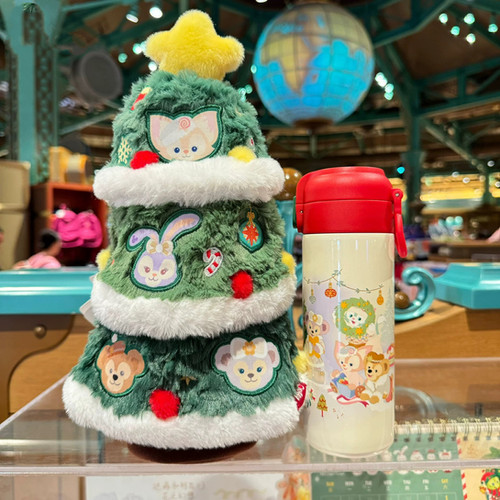 Shanghai Disneyland Winter Christmas Duffy and Friends Tumbler with Bag ...